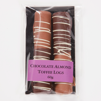 Chocolate Almond Toffee 2 Log Pack 60g - Geraldton Hill